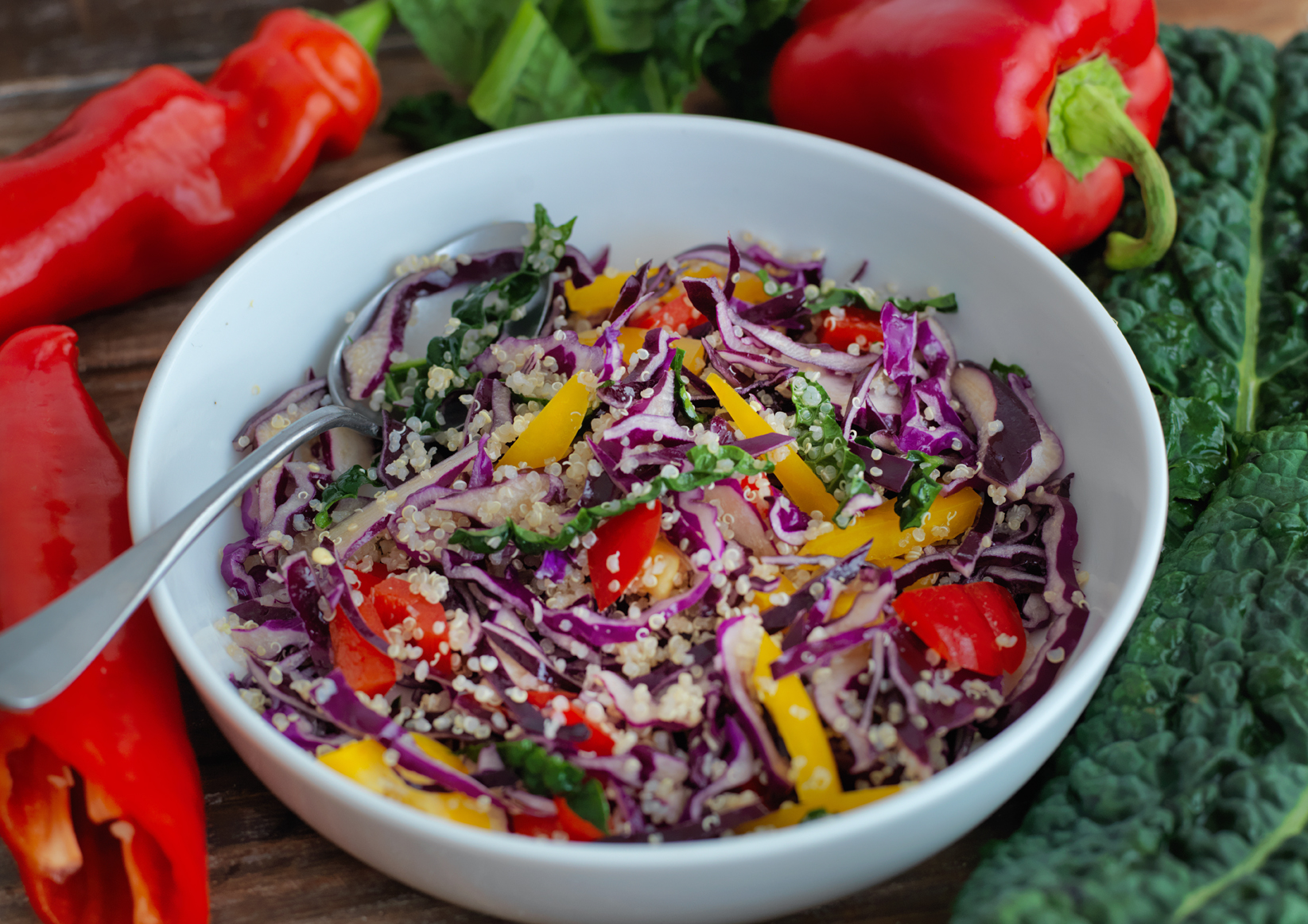 cabbage and pepper rainbow salad - Calgary Avansino | eat.feel.live.well